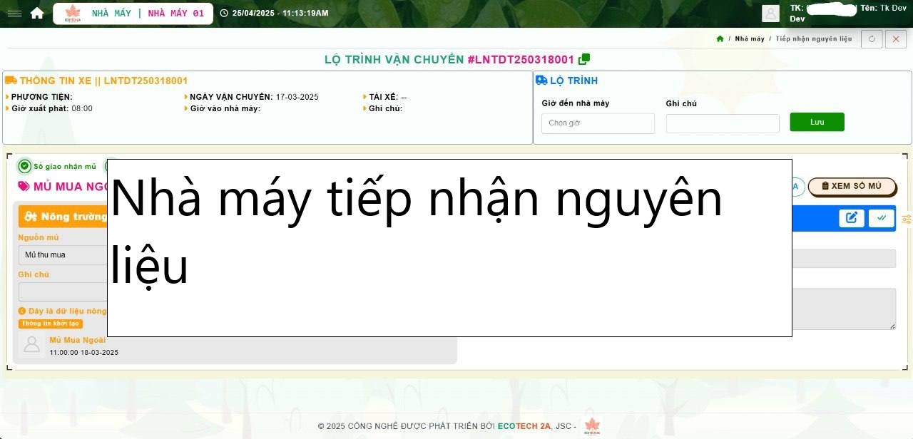 Truy xuất nguồn gốc EUDR | Ecotech 2A